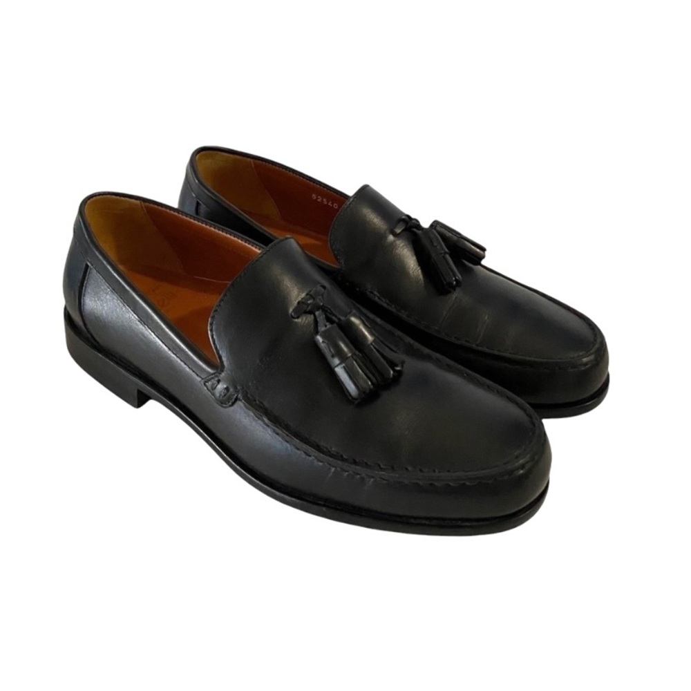 Botticelli X Aldo Brue Sz 9 Leather Tassel Loafers Bl… - Gem